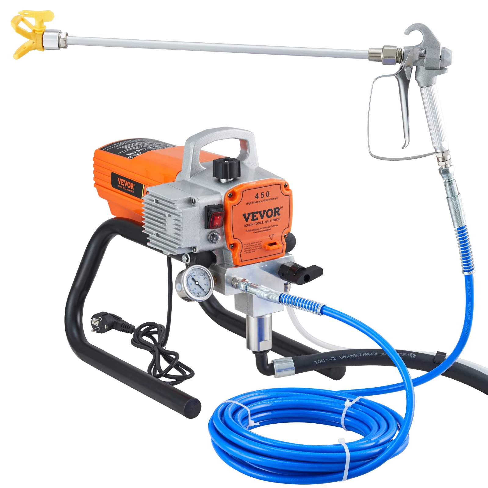SucceBuy 1500W 1800W Pro Airless Wall Paint Sprayer Electric Spray Gun ...