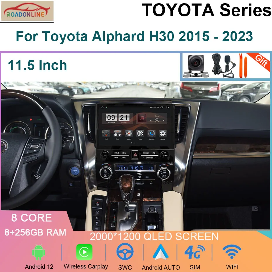 Android12-8-256GB-Car-Radio-For-Toyota-Alphard-H30-2015-2023-Multimedia ...