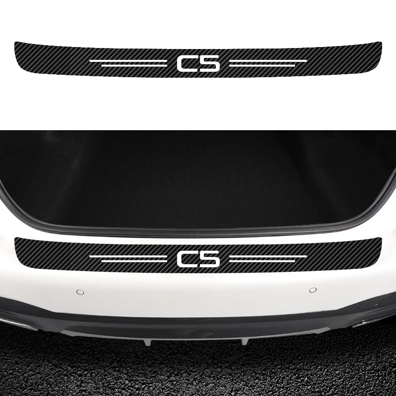 Car Rear Bumper Protector Anti Scratch Decal Trunk Scuff Plate Carbon ...