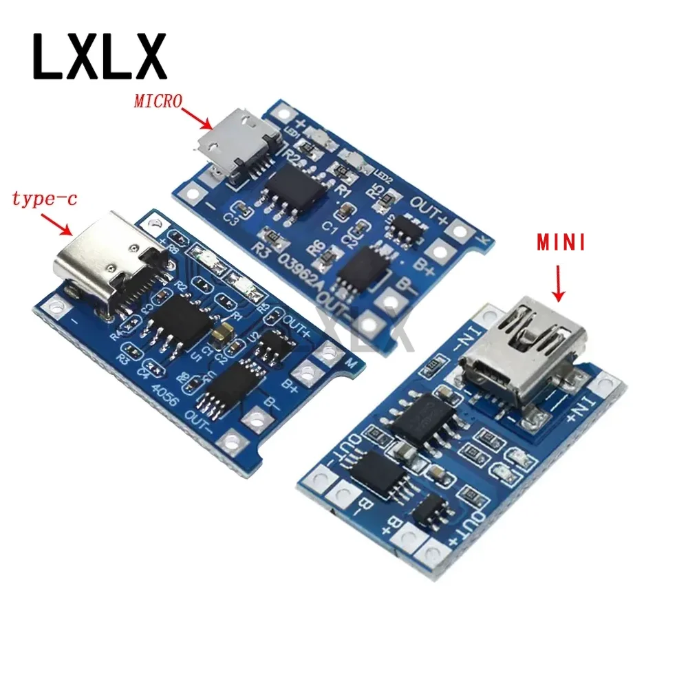 10Pcs TP4056 5V1A TYPE C Micro USB MINI 18650 Li ion Battery Charging ...