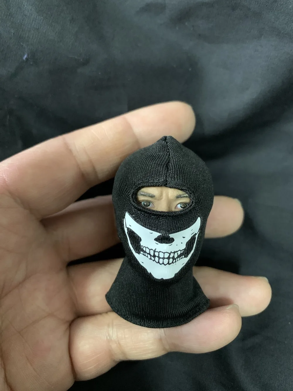 1/6 EASY & SIMPLE ES 26040 블랙 마스크 헤드 기어, 해골 유령 패턴 액세서리, 12 인치 액션 피규어 ...