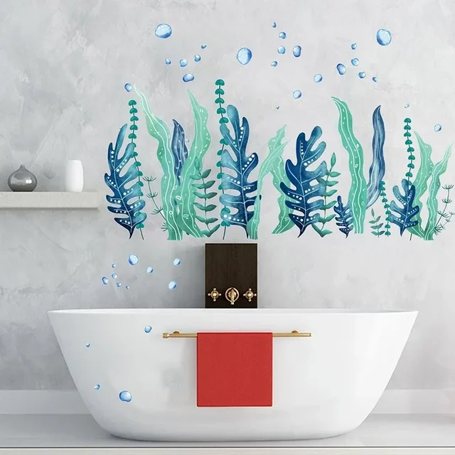 Kitchen Wall Decoration With Fishes And Seaweed Decal