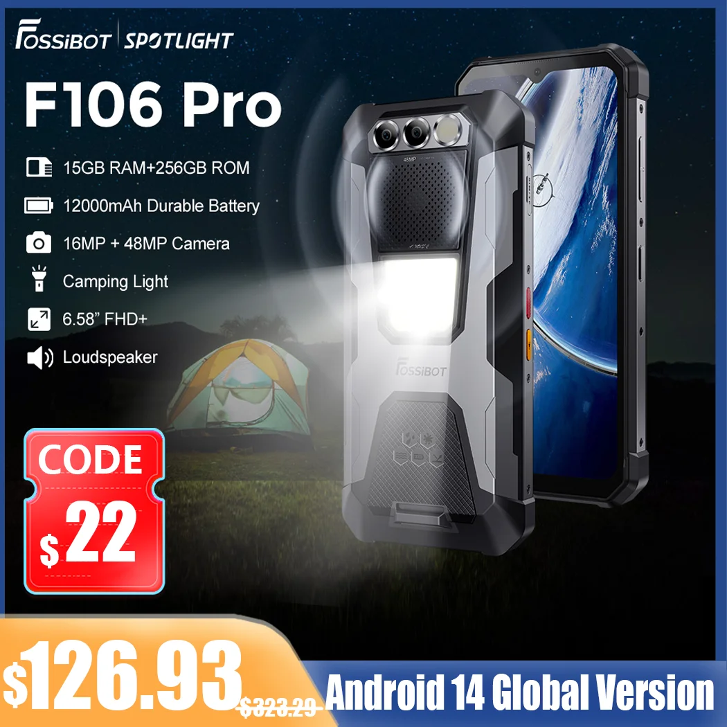 World-Premeire-FOSSiBOT-F106-PRO-Rugged-Smartphone-15GB-256GB-MTK-G85 ...