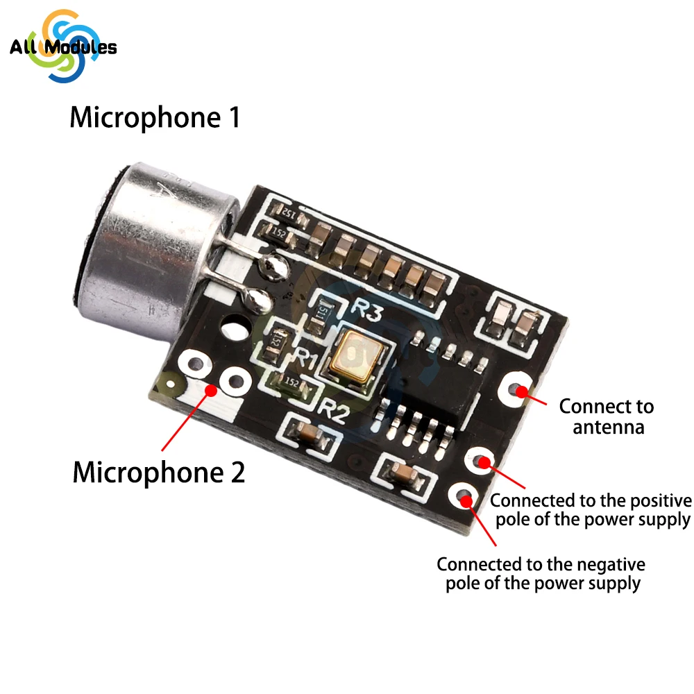 FM Transmitter Pickup Module Wireless Transceiver FM Mini Wireless ...