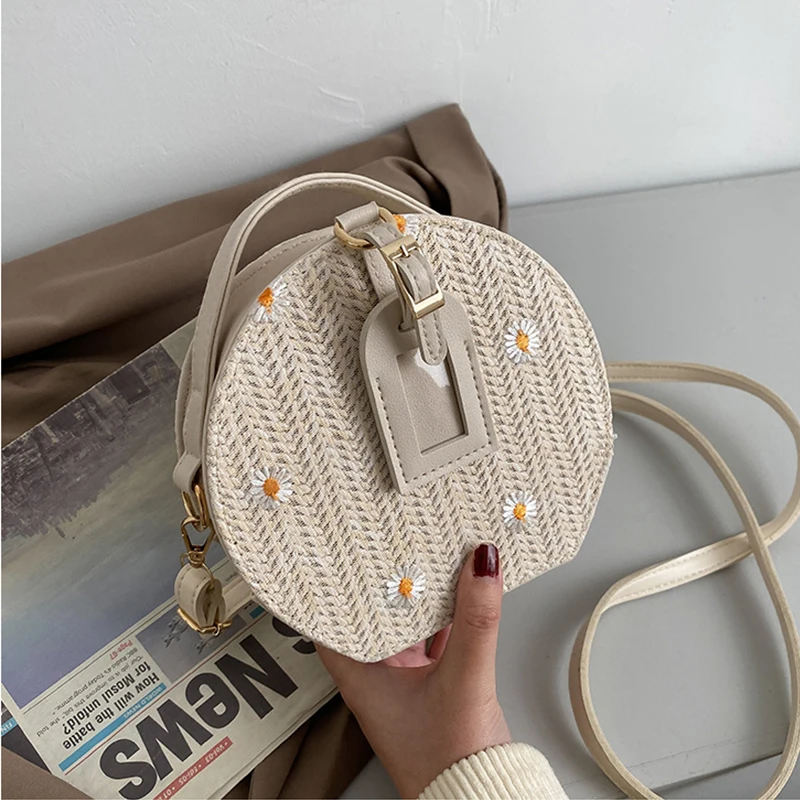 Round-Straw-Bag-Women-Woven-Beach-Crossbody-Bag-for-Ladies-Cute ...