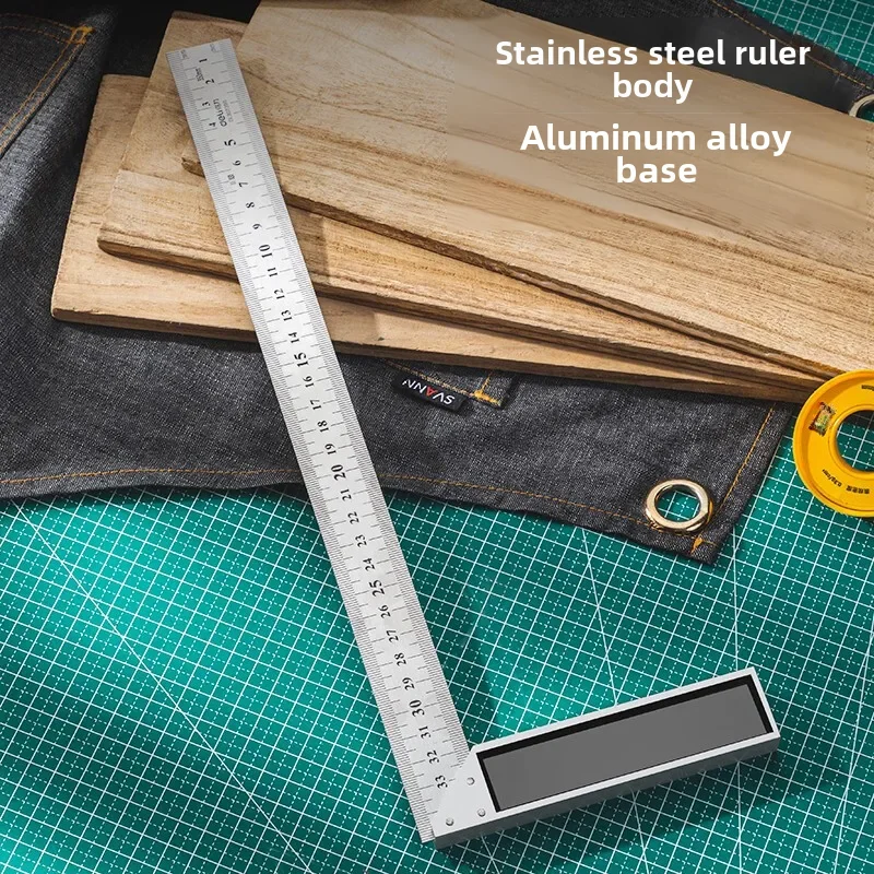 Deli-Stainless-Steel-L-shaped-Carpentry-Rule-Double-Scale-90-Degree ...