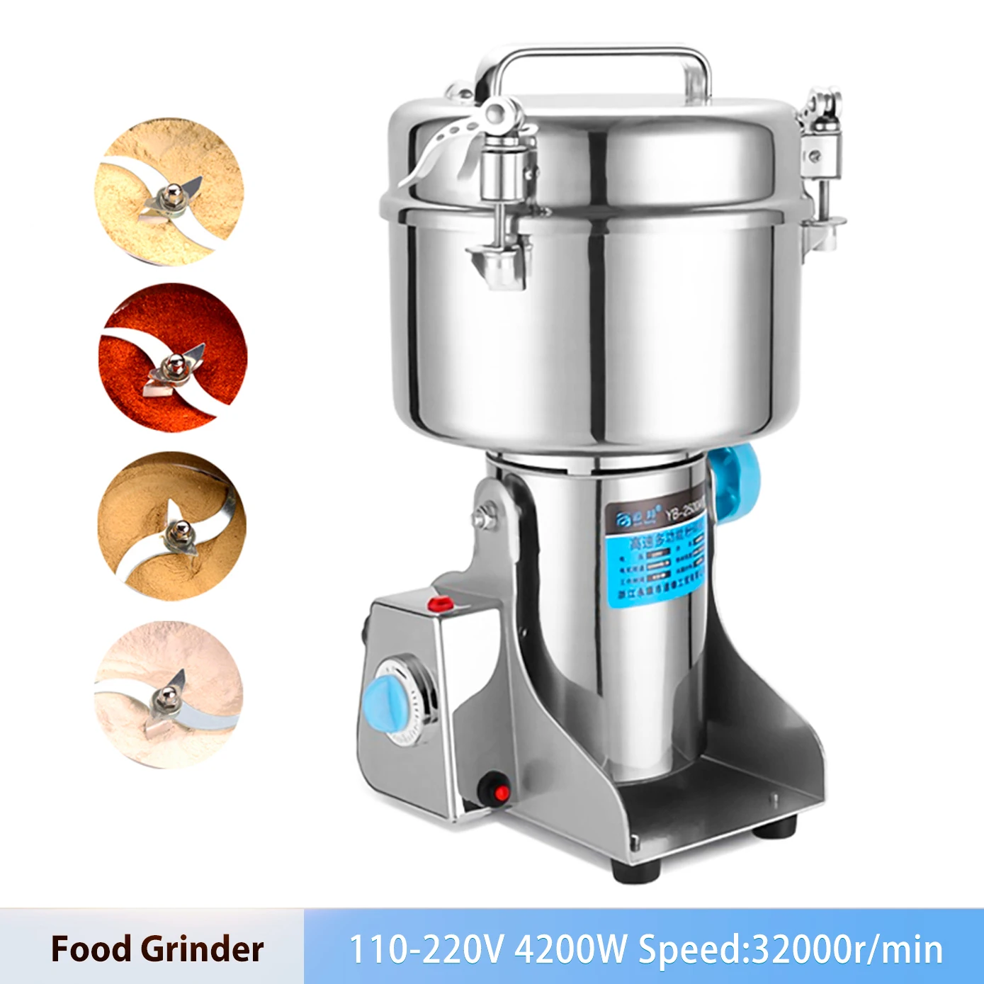 2500g Electric Grains Spices Hebals Cereals Coffee Dry Food Grinder ...