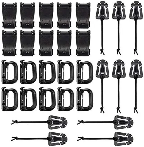 30pcs Attachments For Molle Bag Tactical Backpack Vest Belt D Ring ...
