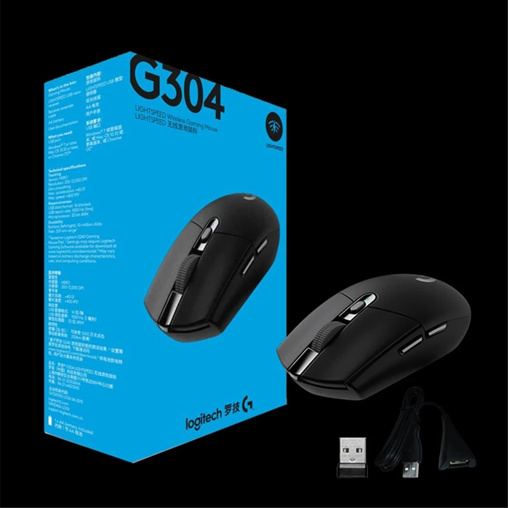 Logitech G304 G305 G102 컴퓨터 게임 2.4G 무선 마우스 인체 공학적 마우스 영웅 엔진 12000 인치 당 ...