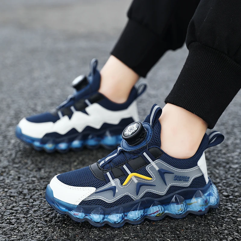 Children-Shoes-Thick-Soled-Running-Rotary-Buckle-Kids-Sports-Casual ...