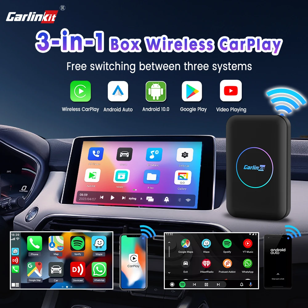 Carlinkit-Carplay-Ai-Box-Wireless-Carplay-Android-Auto-Android-10-4-Core-CPU-32GB-WIFI ...