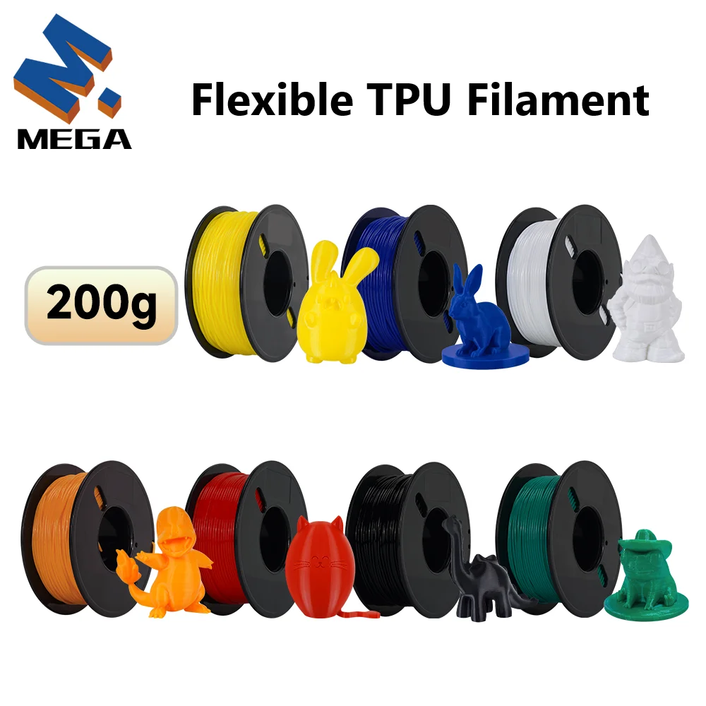 200g TPU Filament 1.75mm 3D Printer Flexible Filament No Bubble Non ...