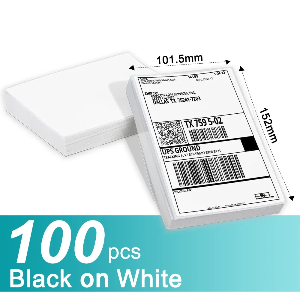 100-pcs-Phomemo-A6-Size-Shipping-Labels-100x150mm-Thermal-Label ...