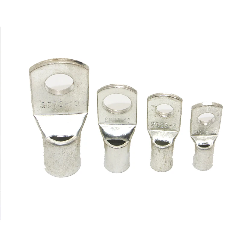 5PCS 25mm 35mm 50mm Tinned Copper Lugs Ring Crimp Terminals Battery ...