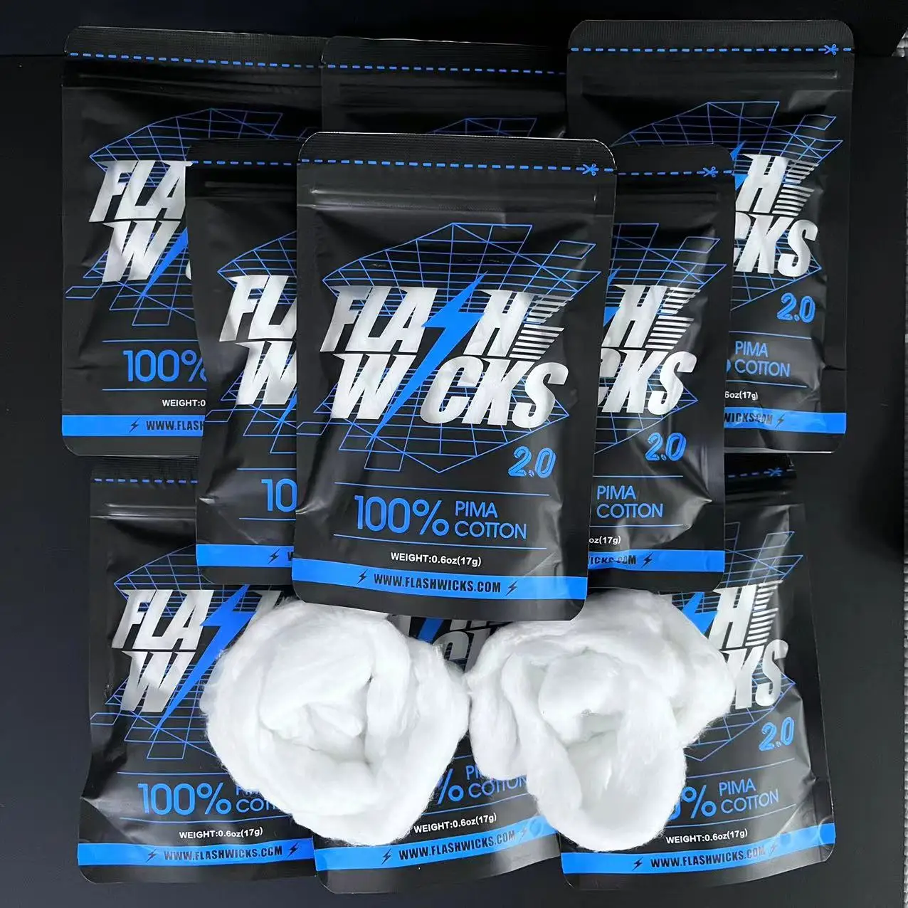 10Pack-PREMIUM-Organic-Flash-Wicks-2-0-Cotton-2X-600mm-Thread-Wool-100 ...