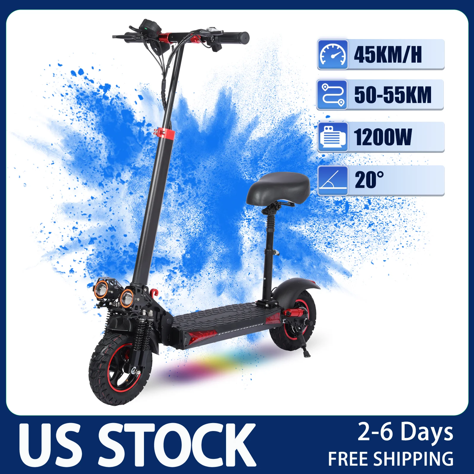 Electric-Scooter-with-Seat-for-Heavy-Adults-1200W-Motor-28MPH-Range ...