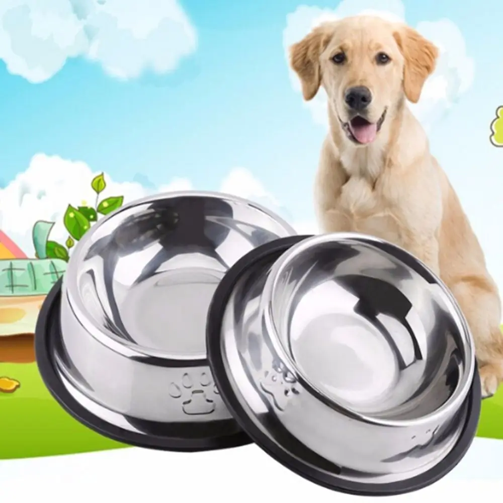Anti-Slip-Dog-Bowl-Stainless-Steel-Food-Holder-Simple-Fall-Prevention ...