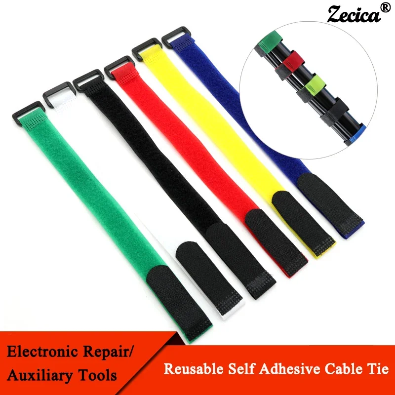 10/50pcs Cable Ties Reusable Self Adhesive Width 20mm Nylon Strap ...