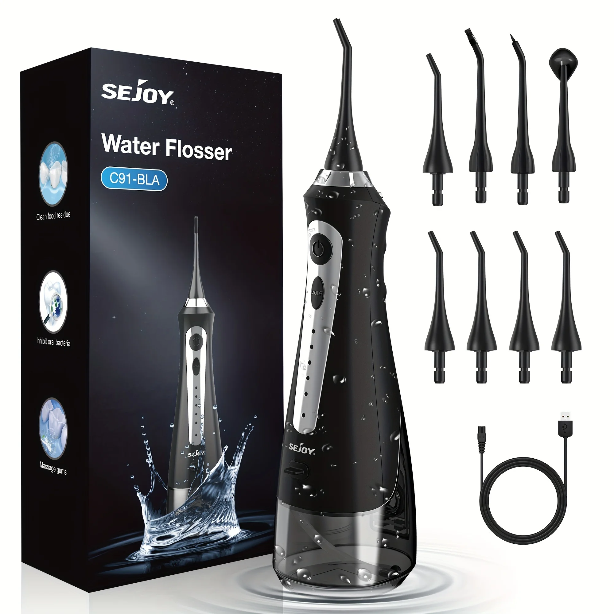 Sejoy-Dental-Oral-Irrigator-Water-Flosser-Thread-Teeth-Pick-Mouth ...