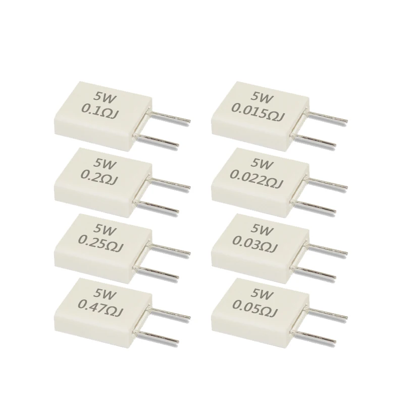 5pcs 5W 0.01 0.015 0.022 0.02 0.025 0.03 0.047 0.05 0.1 0.15 0.22 0.25 ...