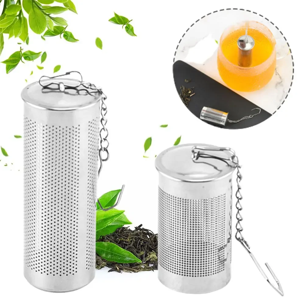 Tea-Ball-Strainers-Stainless-Steel-Mesh-Filters-Infuser-With-Chain-Hook ...