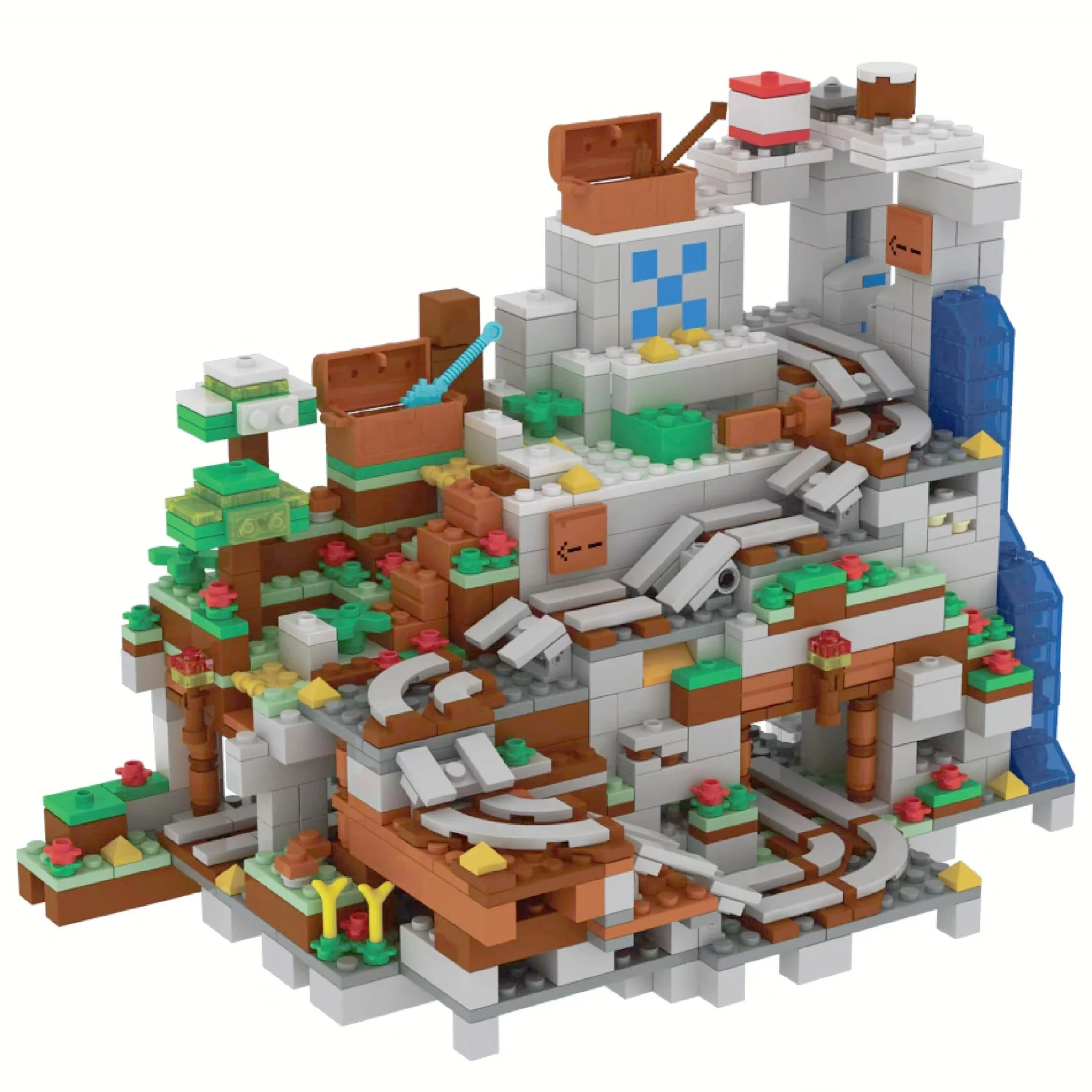 Minecraftly-myworld-mountain-cave-Building-Block-Toys-regalo-para-ni-os ...