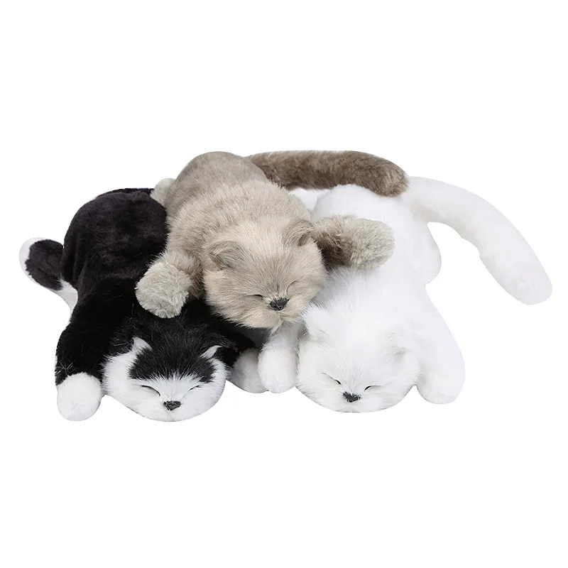 Voice-Control-Realistic-Plush-Simulation-Electric-Doll-Sleeping-Cat ...