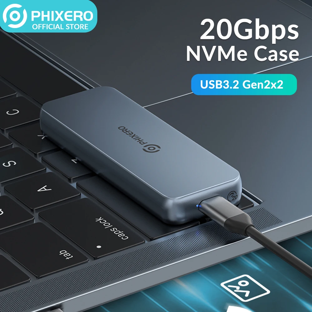 PHIXERO-20Gbps-M-2-NVME-SSD-Case-with-Built-in-Cooling-Vest-Upgraded ...