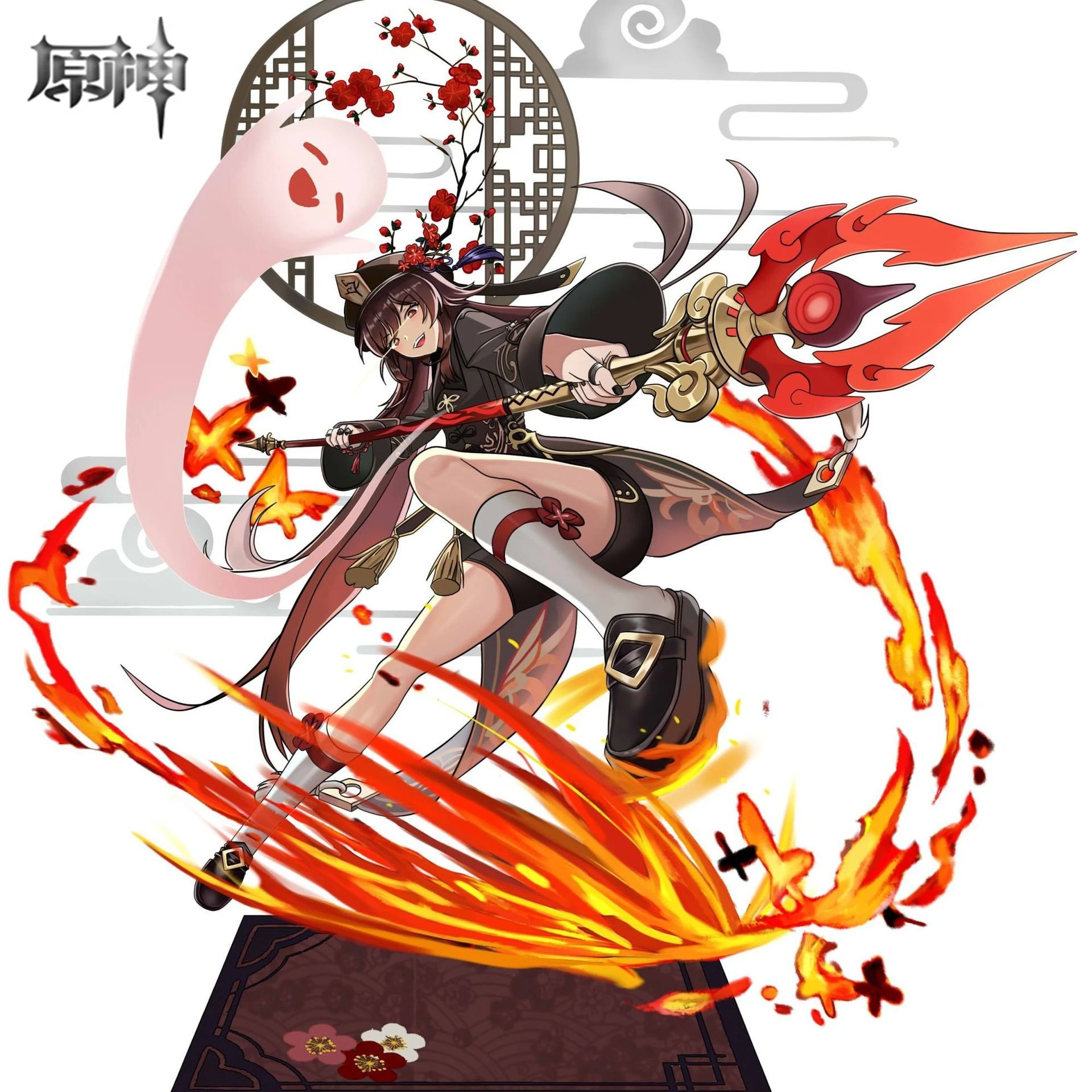 Anime Figure Genshin Impact Zhongli Hu Tao Venti Xiao Beelzebul Acrylic ...