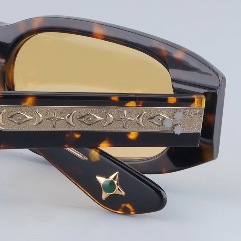 Japanese-JMM-HULYA-Oval-Acetate-Sunglasses-Green-Jewel-Embedded-on-the ...