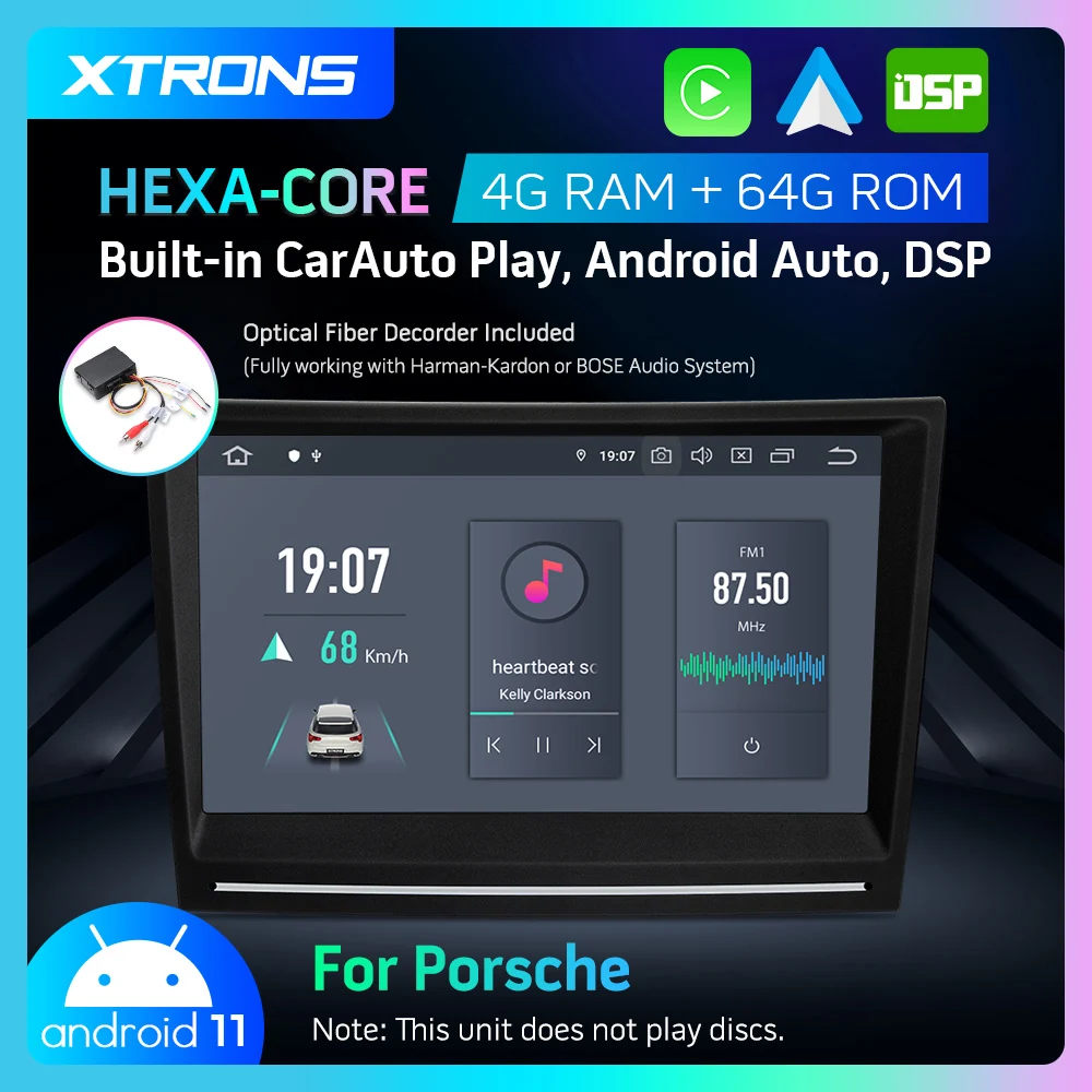 XTRONS 8'' Car Radio for Porsche 911 997 Cayman 987 Boxster 987 Android ...