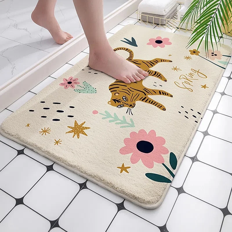 Tiger-Cat-Printed-Absorbent-Bathroom-Mats-Non-Slip-Bath-Rugs-for-Living ...