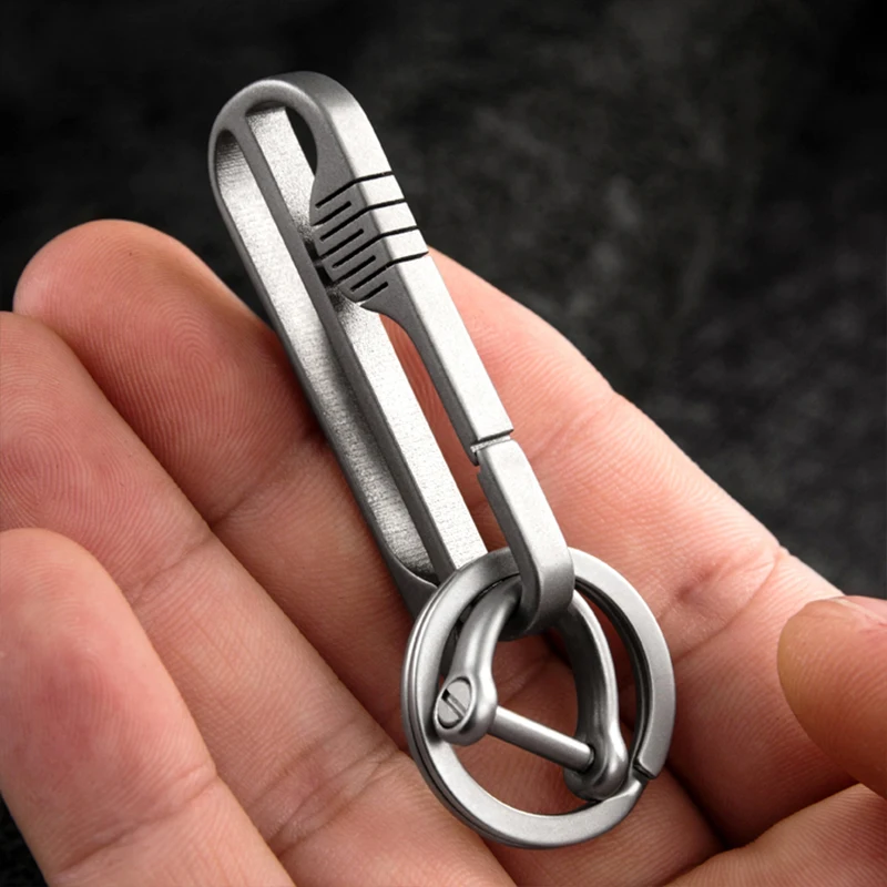 Titanium-Keychain-Durable-Belt-Car-Key-Holder-Ring-Hanging-Buckle ...