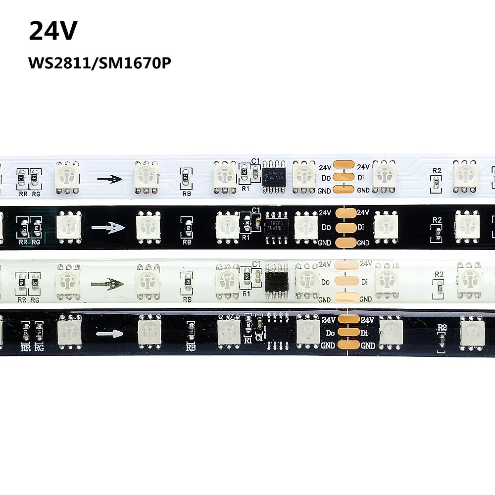 WS2811-Smart-RGB-LED-Strip-SM16703P-Individually-Addressable-LED-Band ...