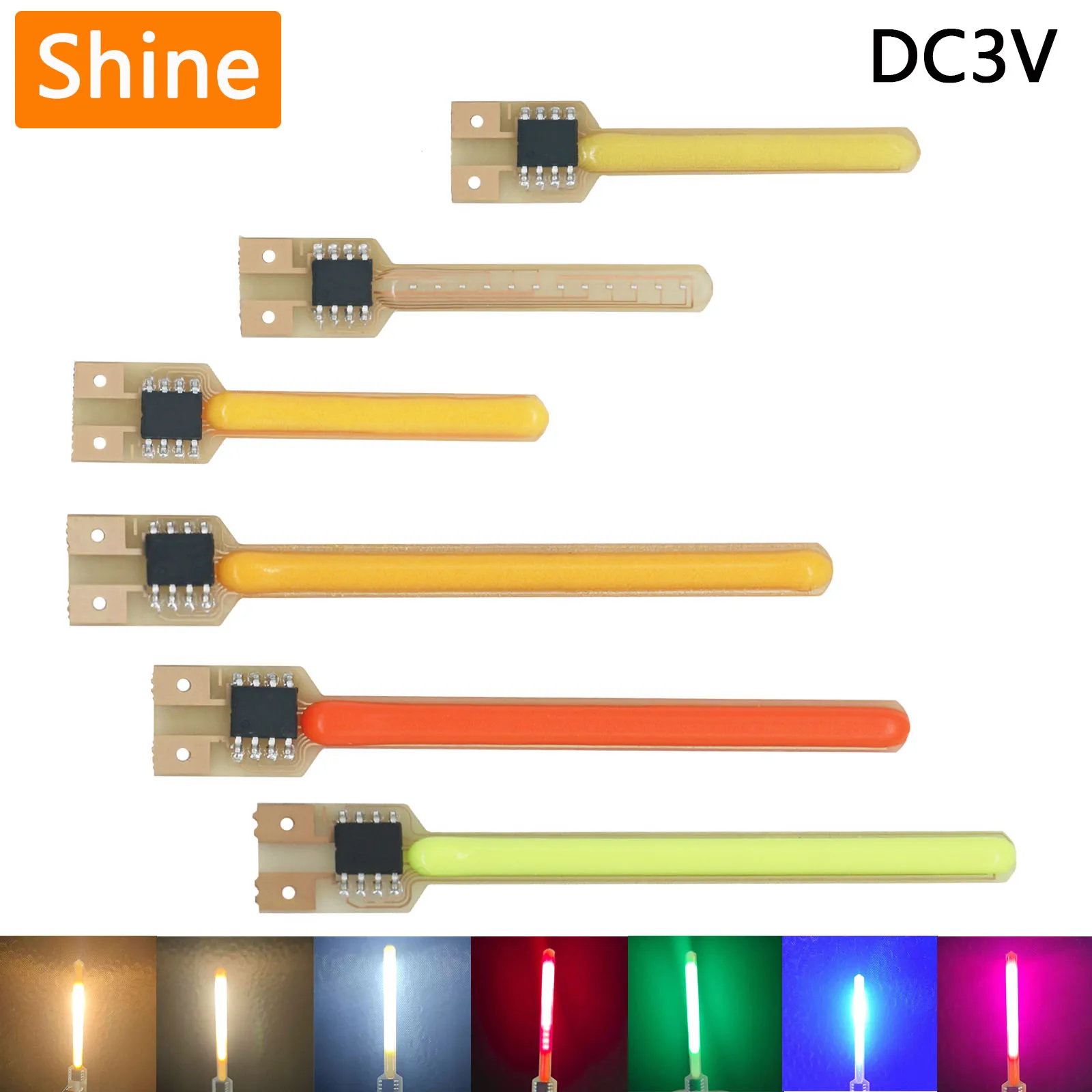 10pcs-Cob-Meteor-Shower-Flowing-Water-Lamp-DC-3V-LED-Filament-Diode ...