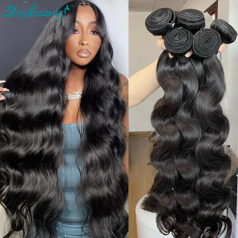 Rosabeauty-30-40-Inch-Body-Wave-3-4-Bundles-Brazilian-Remy-100 ...