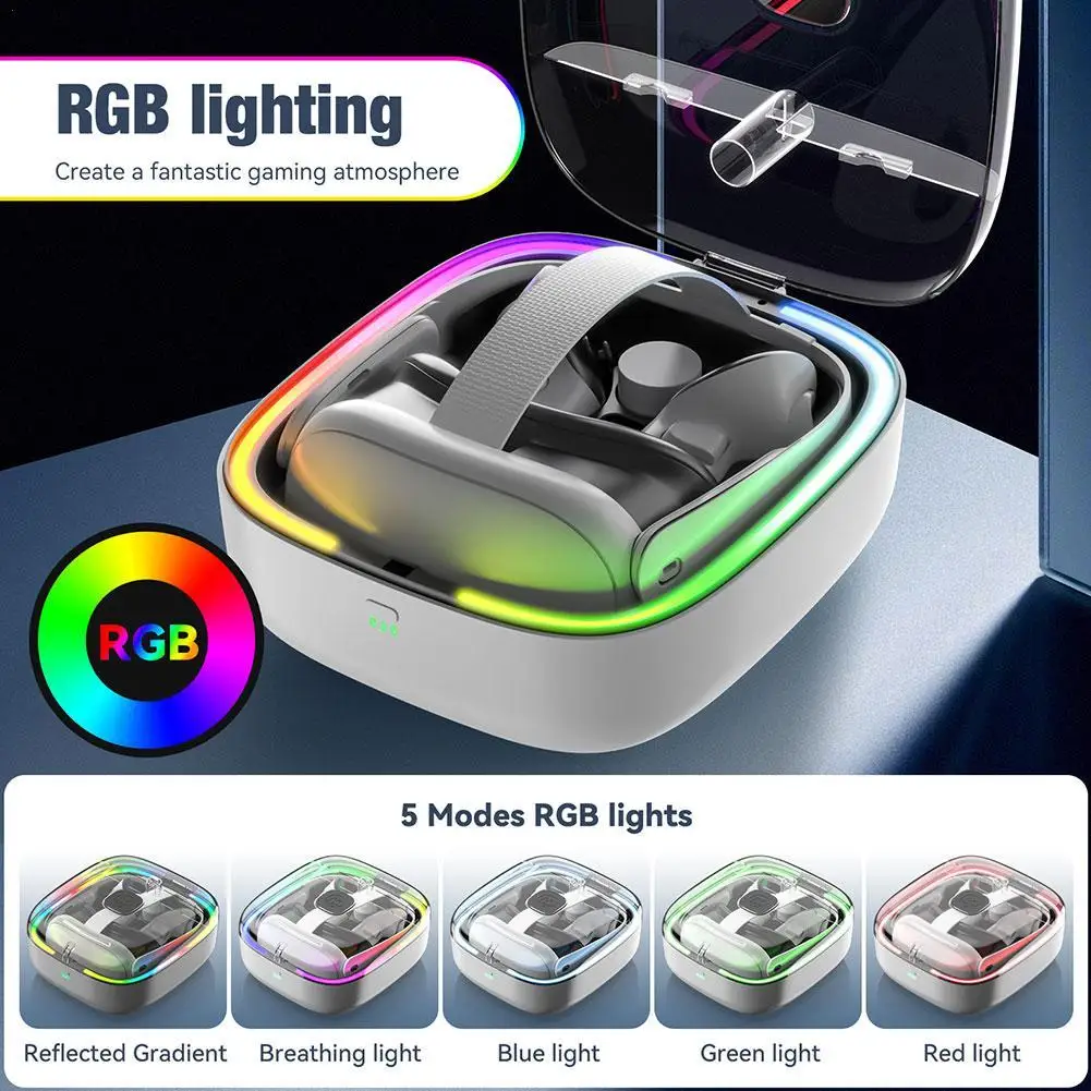 For-Meta-Quest-3-Charging-Base-Dock-With-RGB-Light-Portable-Headset ...