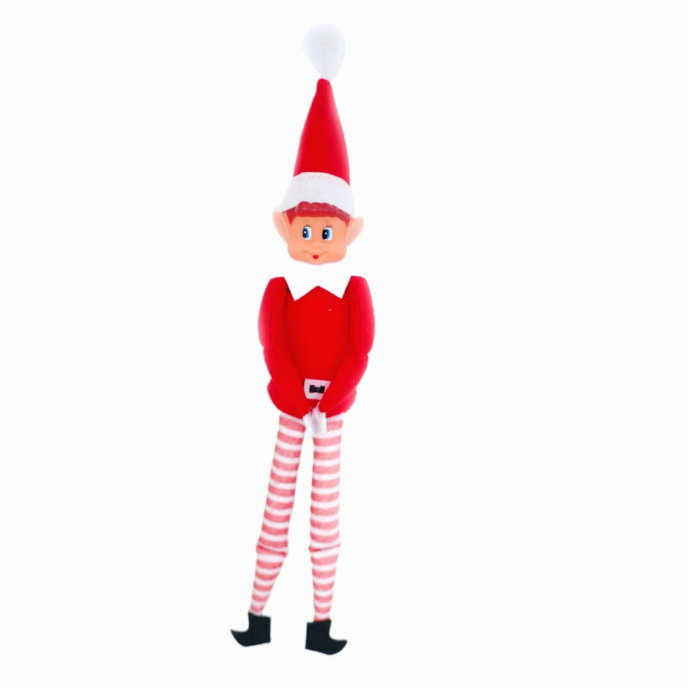 Set of 2 Naughty Little Xmas Elves Playful Elf Figure Hook and Loop ...