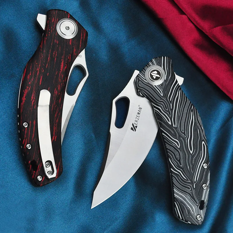 Kerzeman DC53 Outdoor Ball Bearing Knives Tactical Survival Folding ...