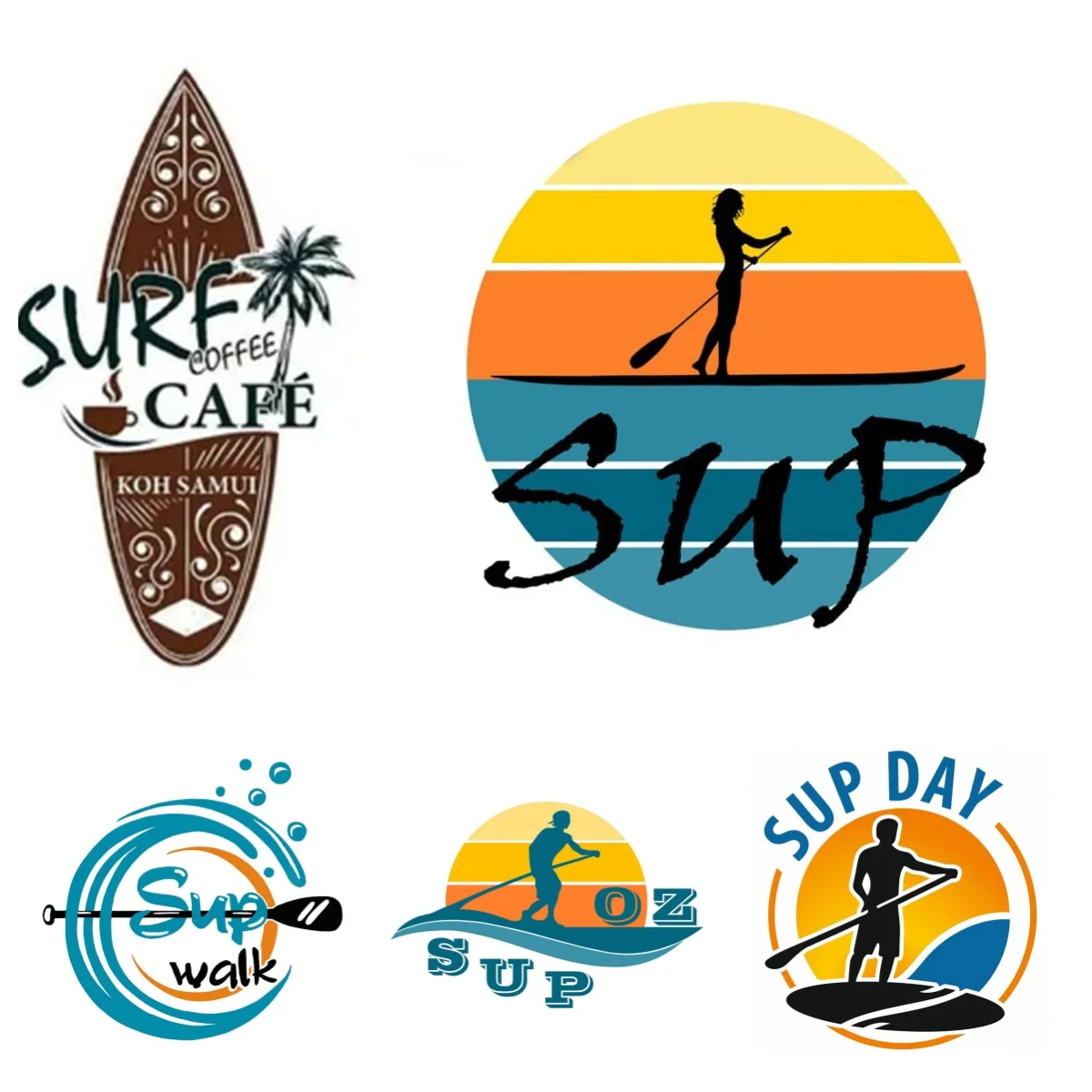 Creative Stand Up Paddle Boarding Sup Brah Car Sticker Vinyl Waterproof ...