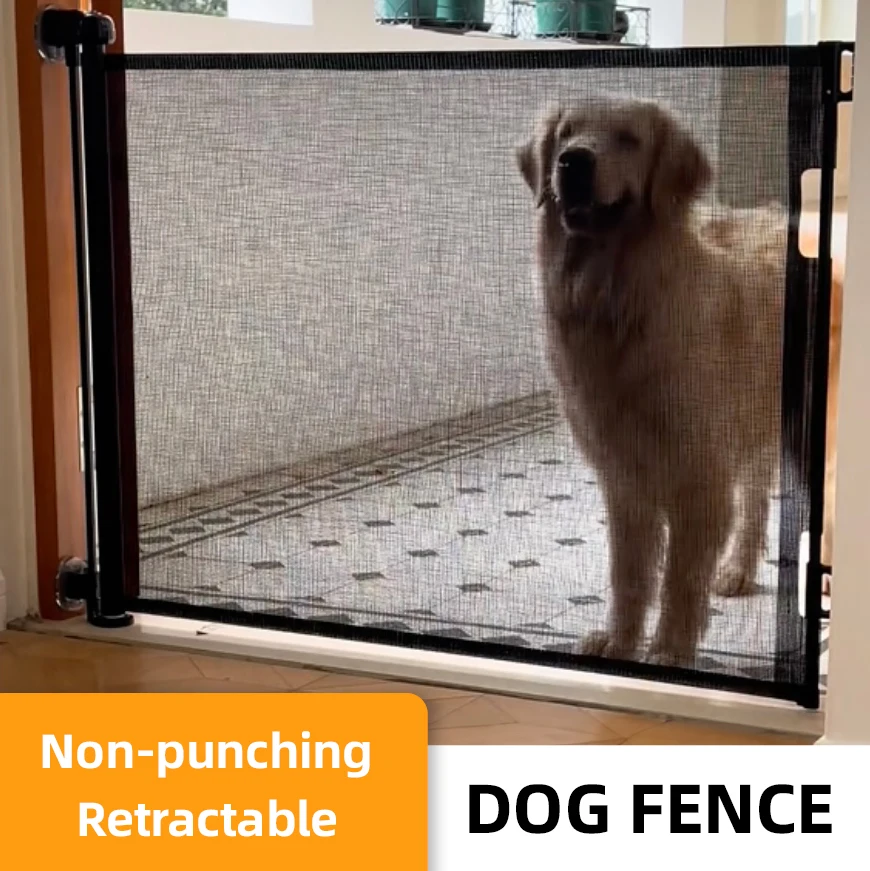 Retractable-Non-punching-dog-fence-Dog-door-Indoor-Stairway-Non ...