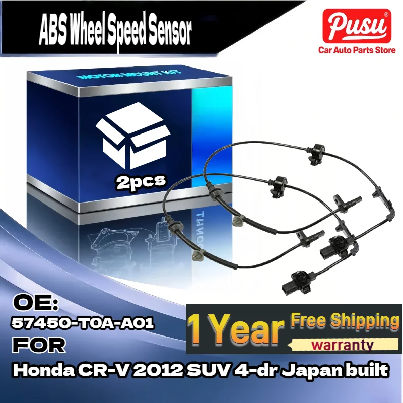Pair of ABS Wheel Speed Sensors for Honda CR-V 2012 4-dr, Front Side ...