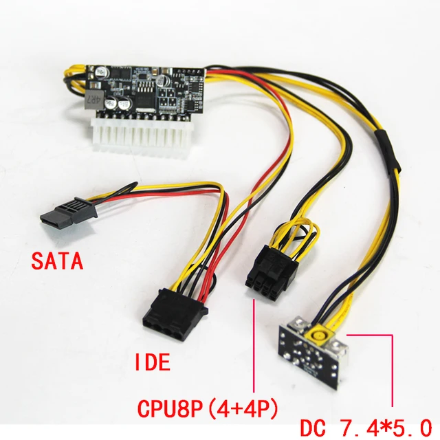 DC7450 -ATX PSU 19V 200W Pico ATX Switch Mining PSU laptop adapter 24pin MINI ITX DC to ATX PC ...