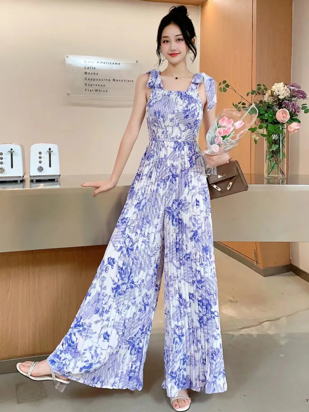 New Summer Women Fashion Strap Sleeveless Elastic Slim Jumpsuit Sweet ...