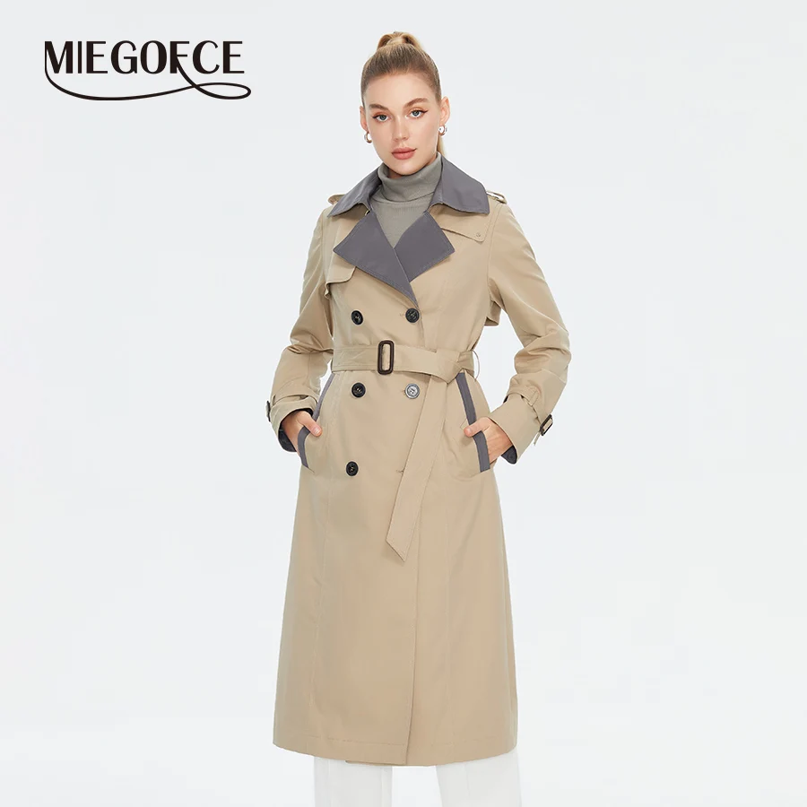 MIEGOFCE-2023-New-Spring-Autumn-Women-Lapel-Long-Windbreaker-Elegant ...