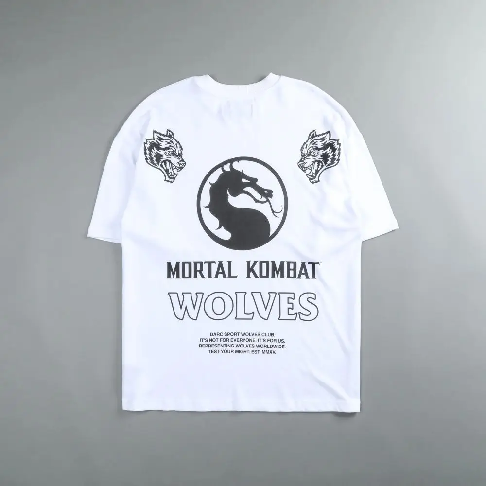 Darc-Sport-WOLVES-camiseta-blanca-de-gran-tama-o-con-estampado-de ...