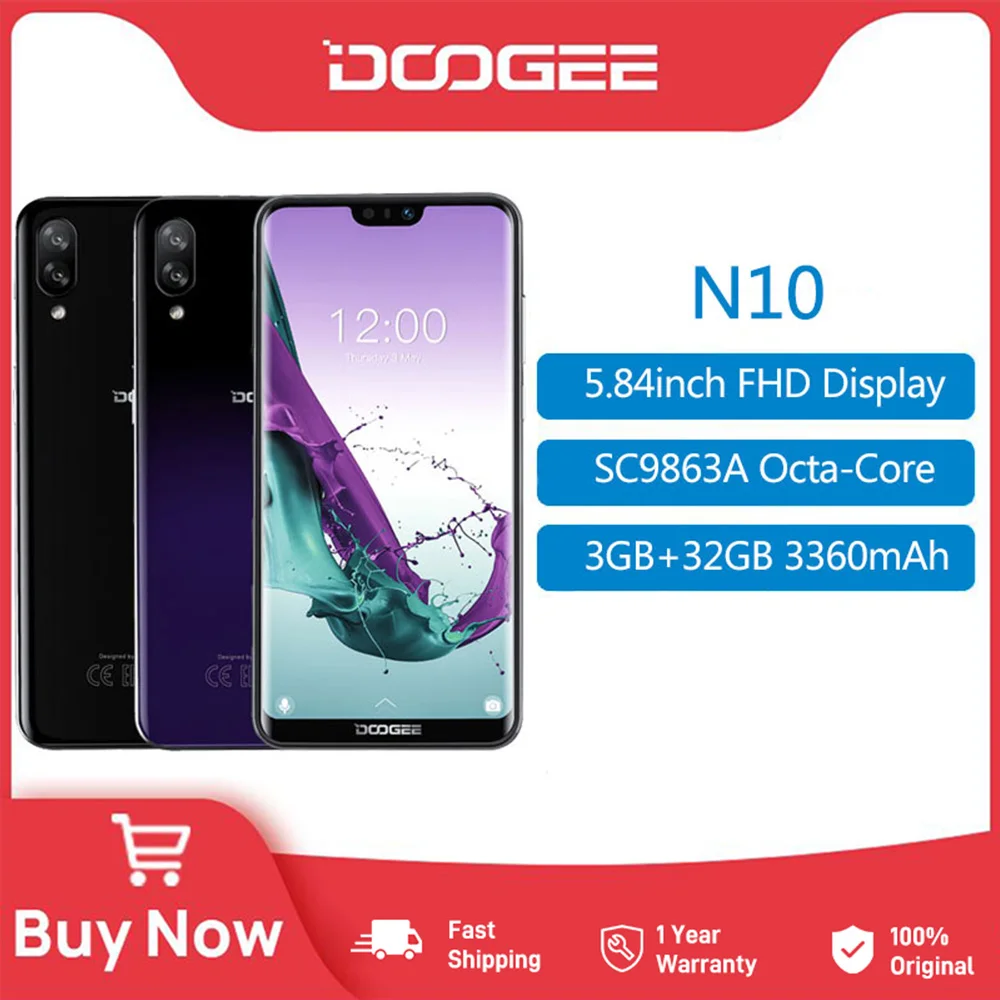 DOOGEE-N10-Mobile-Phone-16-0MP-Front-Camera-3360mAh-Android-8-0-4GLTE ...