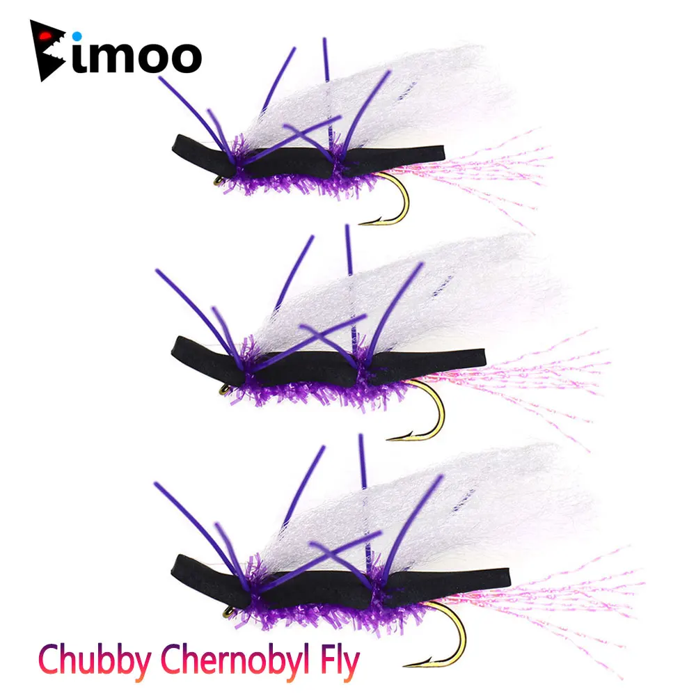 Bimoo-6pcs-6-8-10-White-Purple-Chubby-Chernobyl-Fly-Floating-Foam ...
