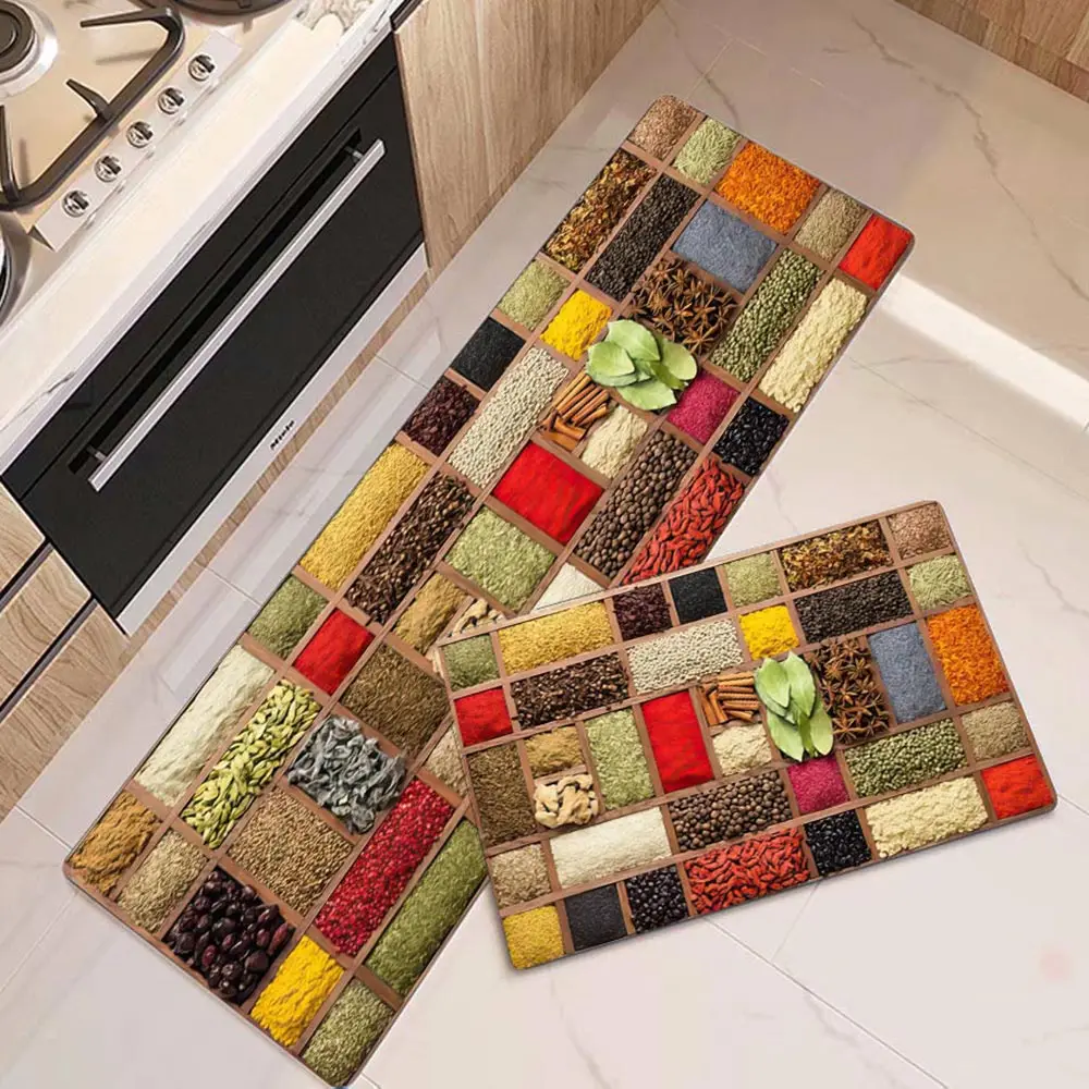 Spices-Kitchen-Mat-Home-Entrance-Doormat-Hallway-Balcony-Bathroom-Anti ...
