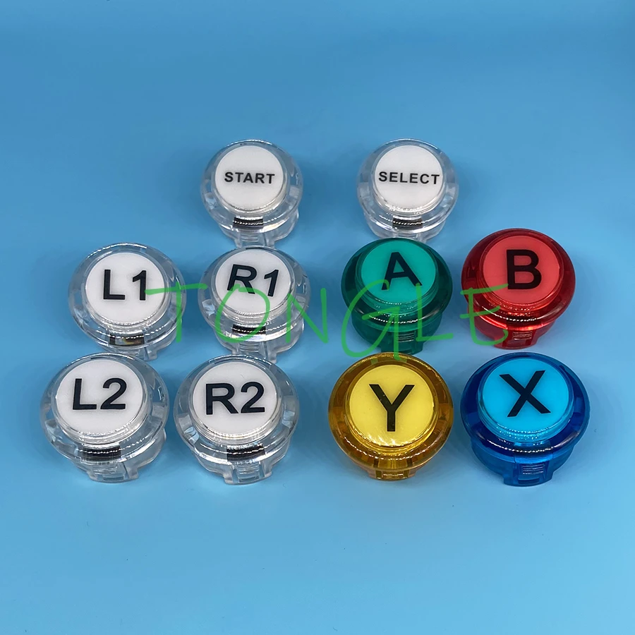 10 Pcs Arcade Game Push Buttons Not Led Sanwa Obsc Style Cherry Mx Microswitch Logo X Y Start ...